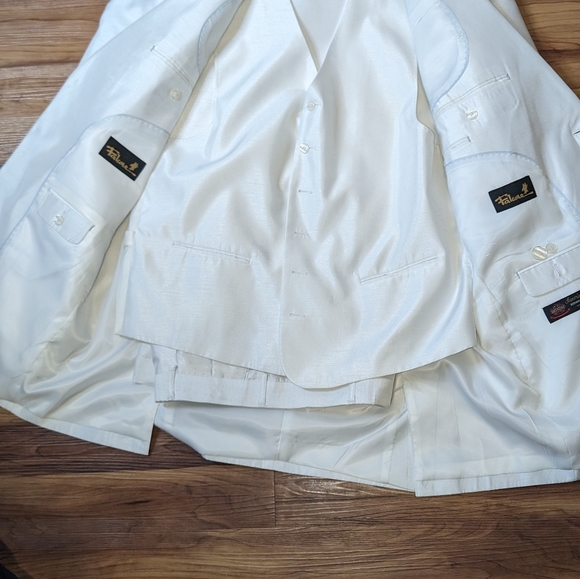 Falcone | Suits & Blazers | Mens Suit Falcone Superior Fabric 5s White ...